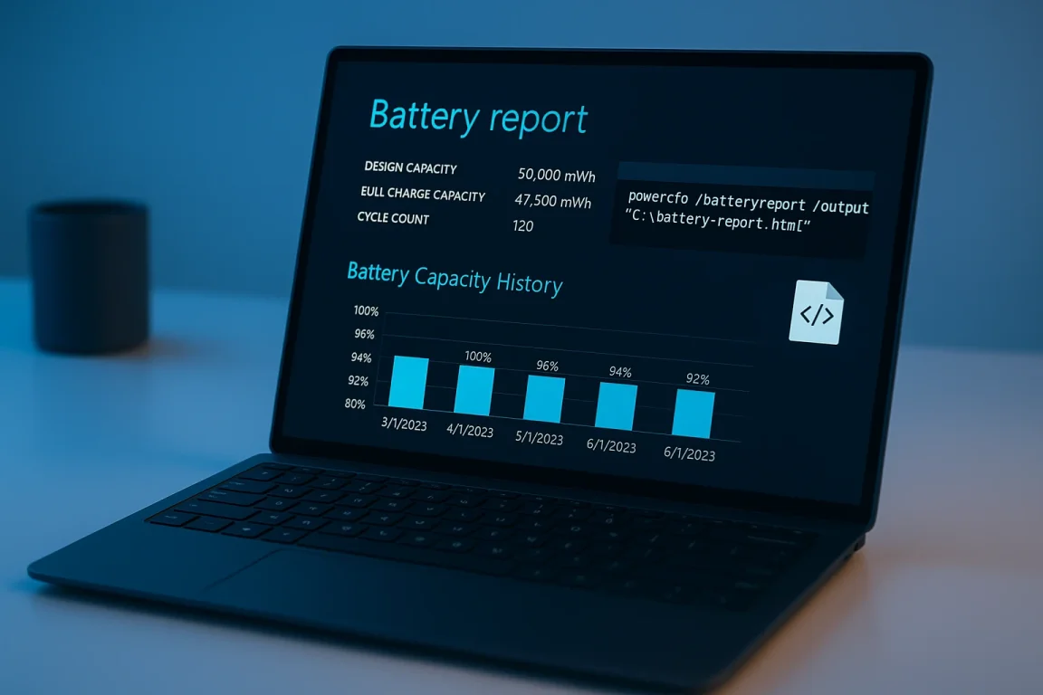 Windows 11 Battery Report: One-Minute Health Check with PowerCfg ...