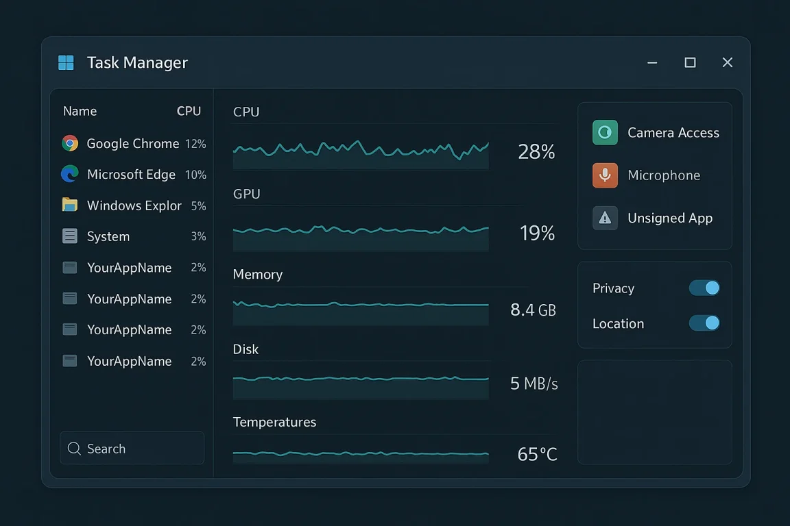 AppControl: Lightweight Task Manager with 3-Day History and Plain ...
