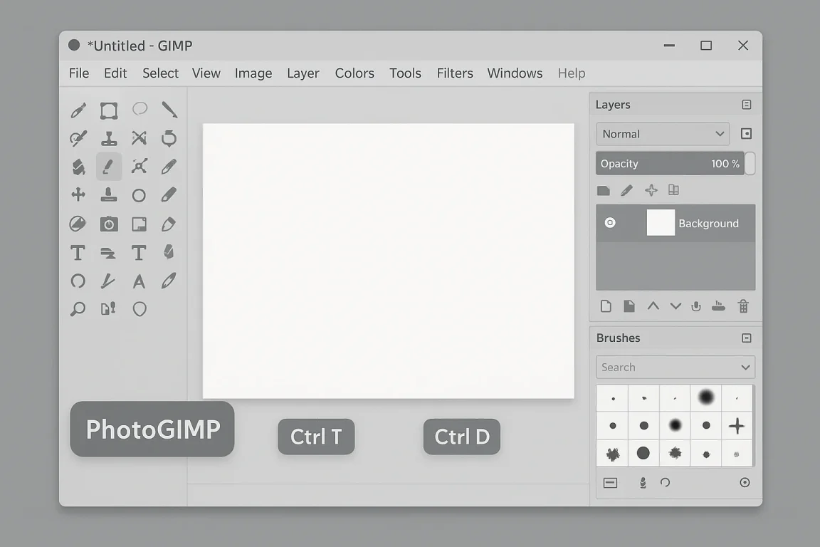 Make GIMP Feel Like Photoshop with Patch UI and Single Window | Windows ...