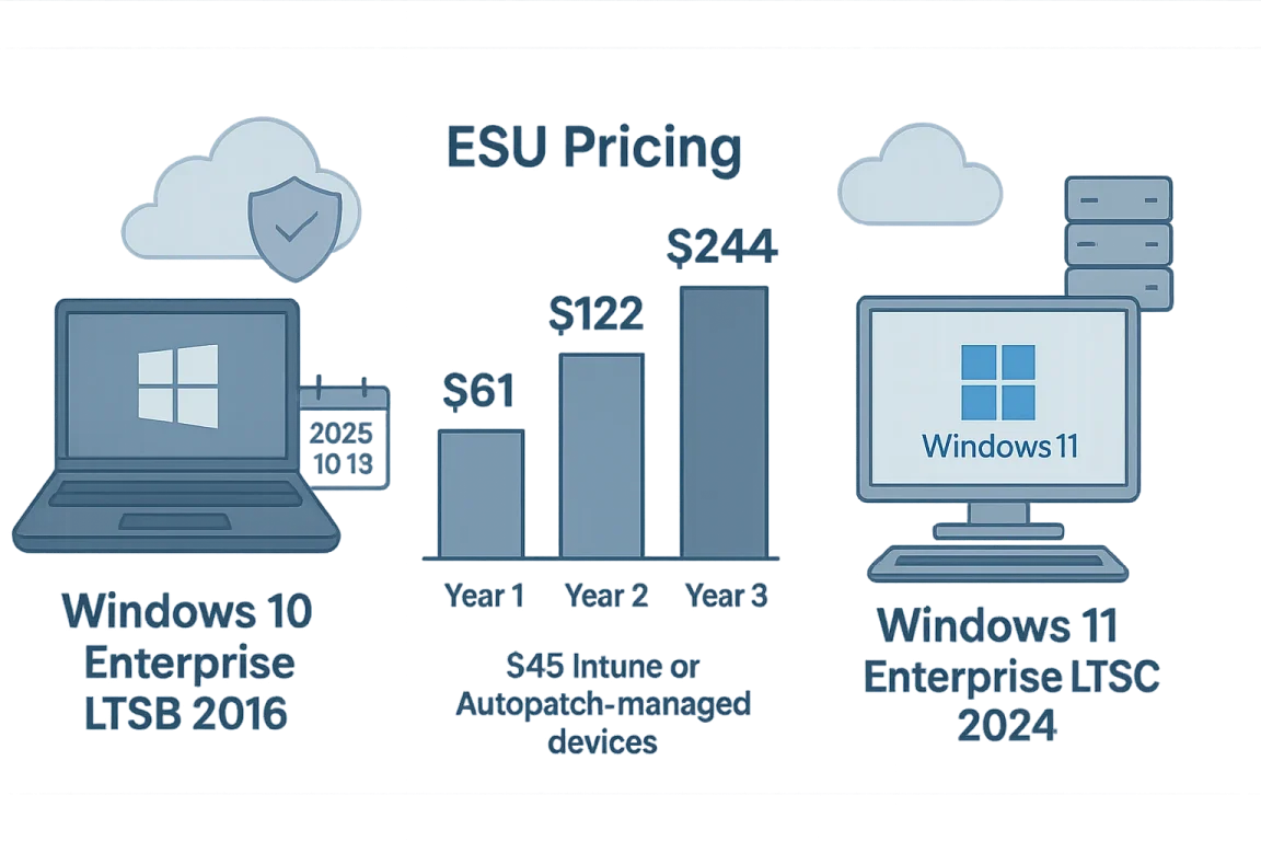 Microsoft ESU for Windows 10 LTSB 2016 and Server 2016: Costs and ...