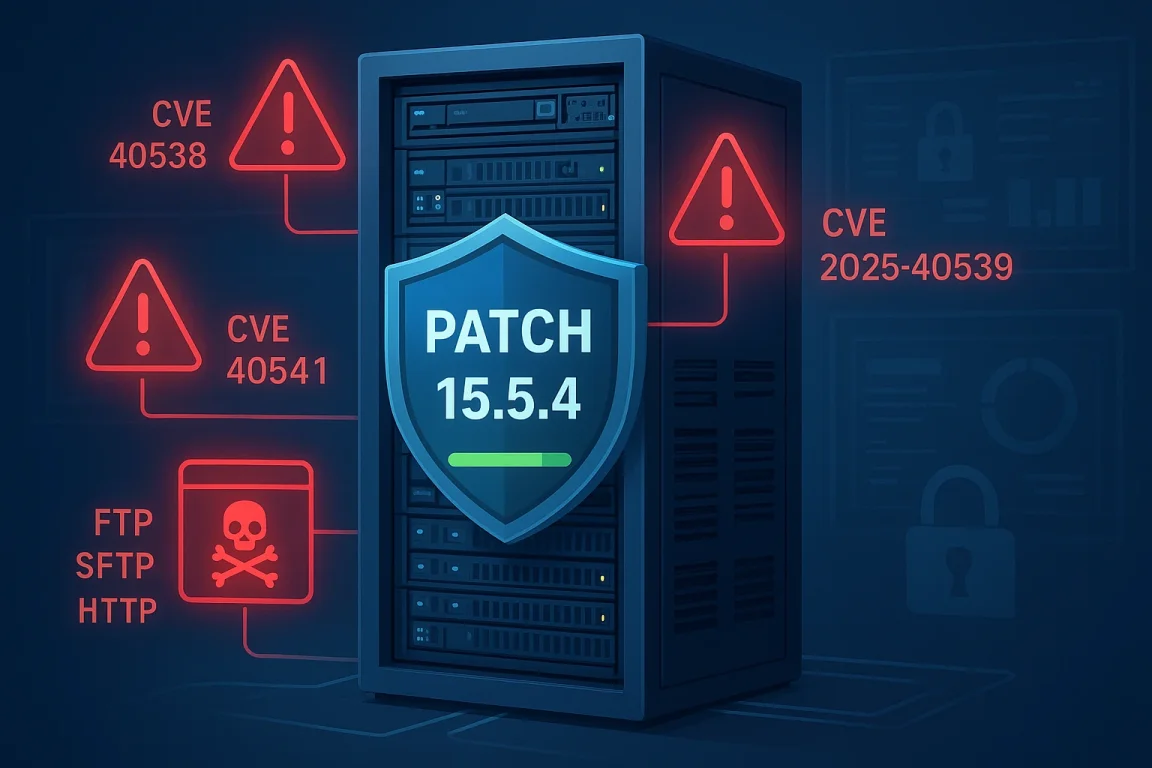 SolarWinds Serv-U 15.5.4 Patch: Fixes Four Critical RCE Flaws | Windows ...