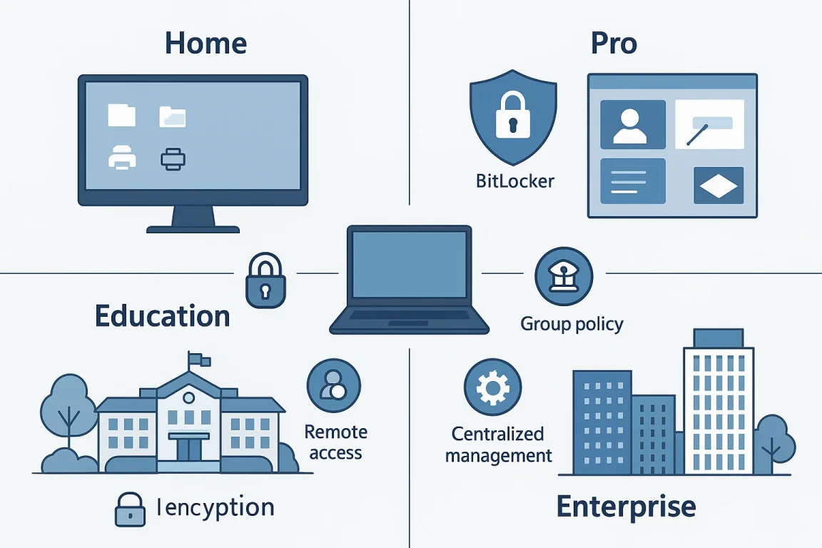 Windows Home vs Pro vs Education vs Enterprise: Real Differences ...